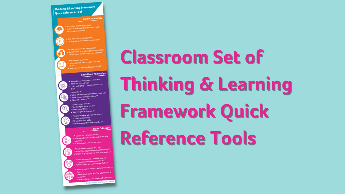 Classroom Set of Thinking and Learning Quick Reference Tools – ctlonline